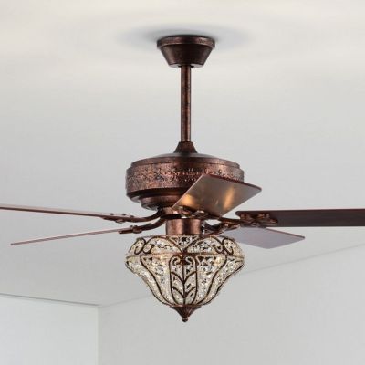 Luella 52" 3-Light Indoor Antique Copper Finish Ceiling Fan AY08Y08AC ...