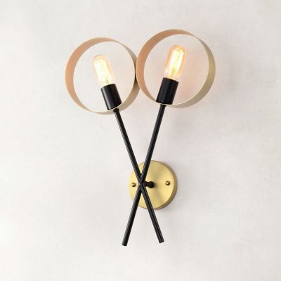 Shahar 14" 2-Light Indoor Matte Black Finish Wall Sconce WD026-2C ...