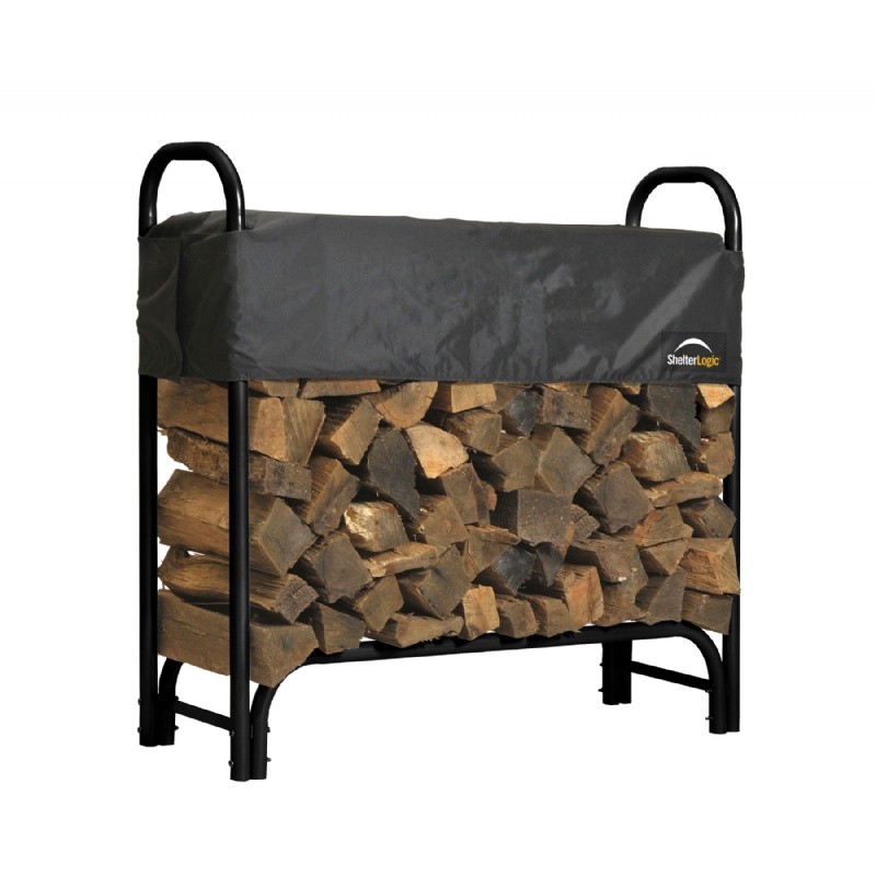 Heavy Duty Firewood Rack w/Cover 4 ft. 90401 | CozyDays