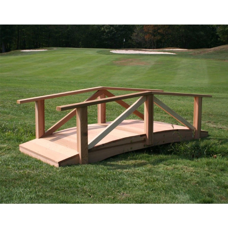 Cedar Pearl River Garden Bridge Natural 10' WF1710CVD | CozyDays