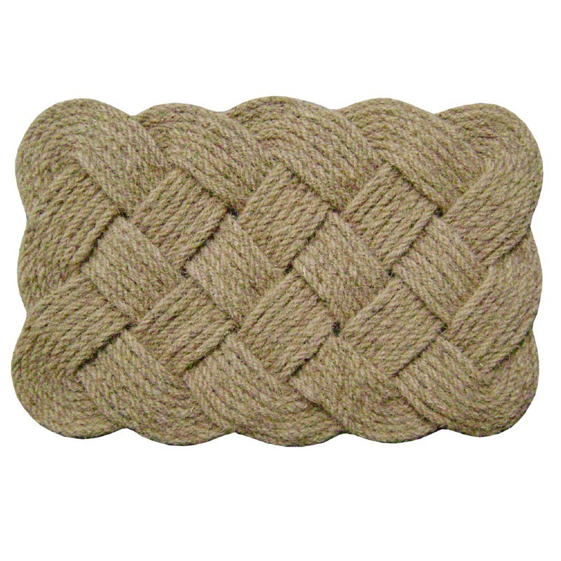 Lovers Knot Mat Natural 22" × 36" NH-12102 | CozyDays