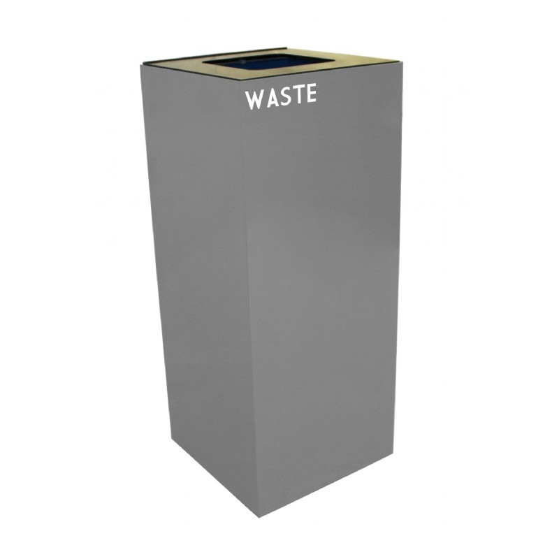 Witt Indoor Recycling Container 36 Gal. Slate Steel for Waste W-36GC03 ...