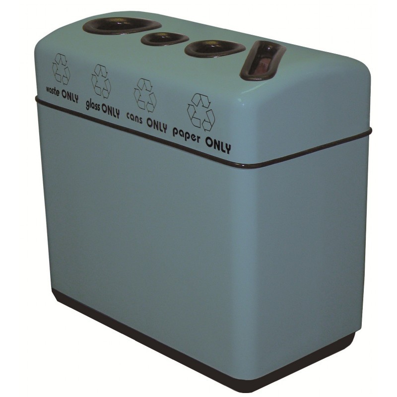Witt Indoor Recycling Containers 48 Gal. Fiberglass with Round Edges W ...
