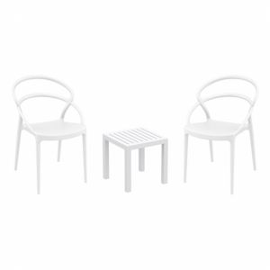 Maya Rectangle Outdoor Dining Table 55 inch White ISP690-WHI | CozyDays