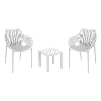 Air XL Conversation Set with Ocean Side Table White S007066-WHI | CozyDays