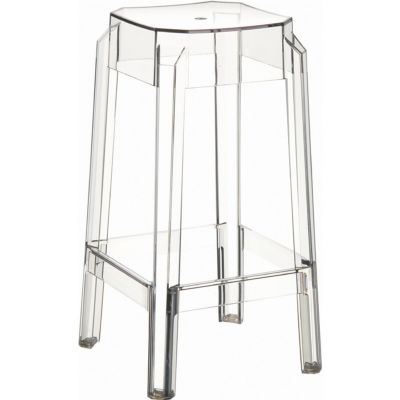 Fox Polycarbonate Counter Stool Transparent Clear ISP036-TCL | CozyDays