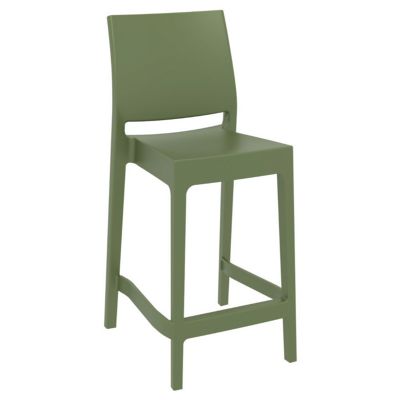 Maya Resin Counter Stool Olive Green ISP100-OLG | CozyDays
