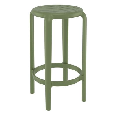 Tom Resin Counter Stool Olive Green ISP287-OLG | CozyDays