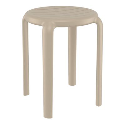 Tom Resin Dining Stool Taupe ISP286-DVR | CozyDays