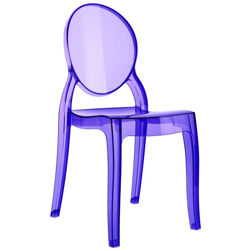 Baby Elizabeth Polycarbonate Kids Chair Transparent Violet ISP051-TVIO ...