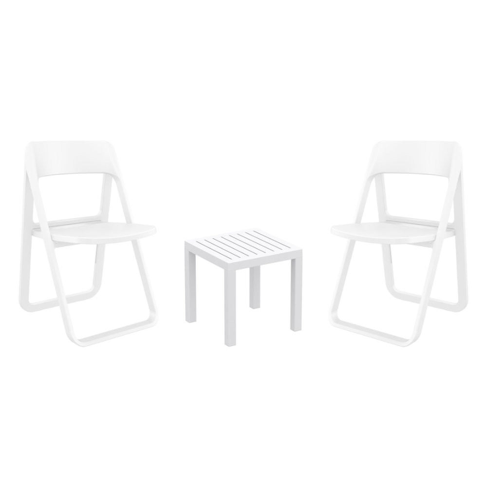 Dream Conversation Set with Ocean Side Table White S079066-WHI | CozyDays