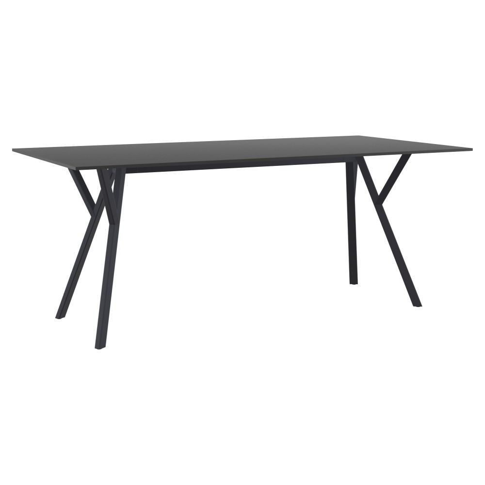 Max Rectangle Table 71 inch Black ISP748-BLA | CozyDays