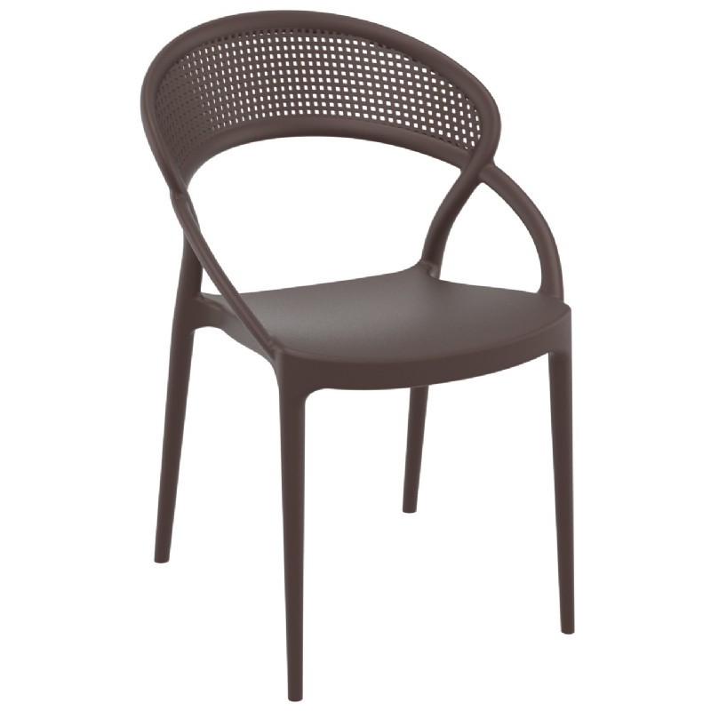 Sunset Outdoor Dining Chair Brown ISP088-BRW | CozyDays