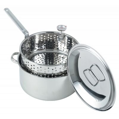 Stainless Steel Deep Fryer Pan 10qt BY1101 | CozyDays