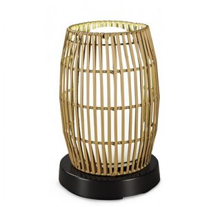 PatioGlo LED Outdoor Table Lamp White with Resin Bamboo Cover PLC-65800 ...