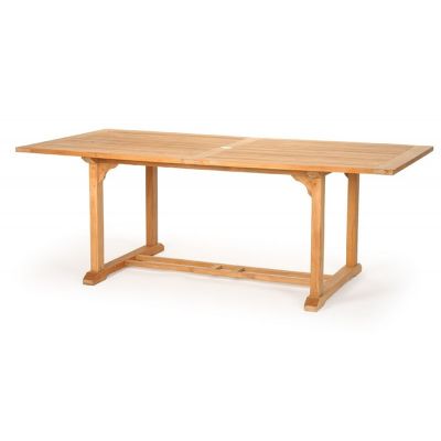 Modern Teak Rectangle Patio Dining Table Extendable 84-120 CA-50101 ...