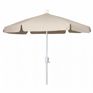 FiberBuilt 7.5ft Hexagon Beige Push Up Garden Umbrella with Champagne ...