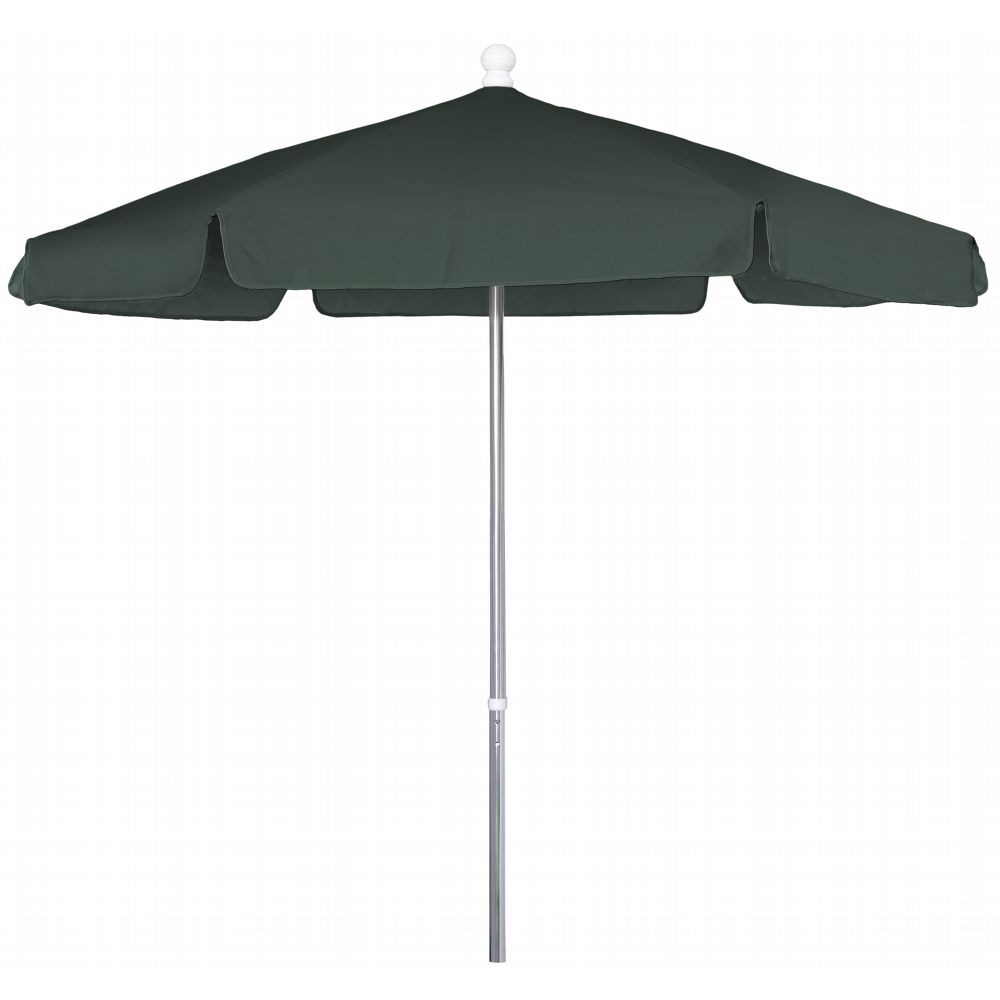 FiberBuilt 7.5ft Hexagon Forest Green Garden Umbrella with Bright ...