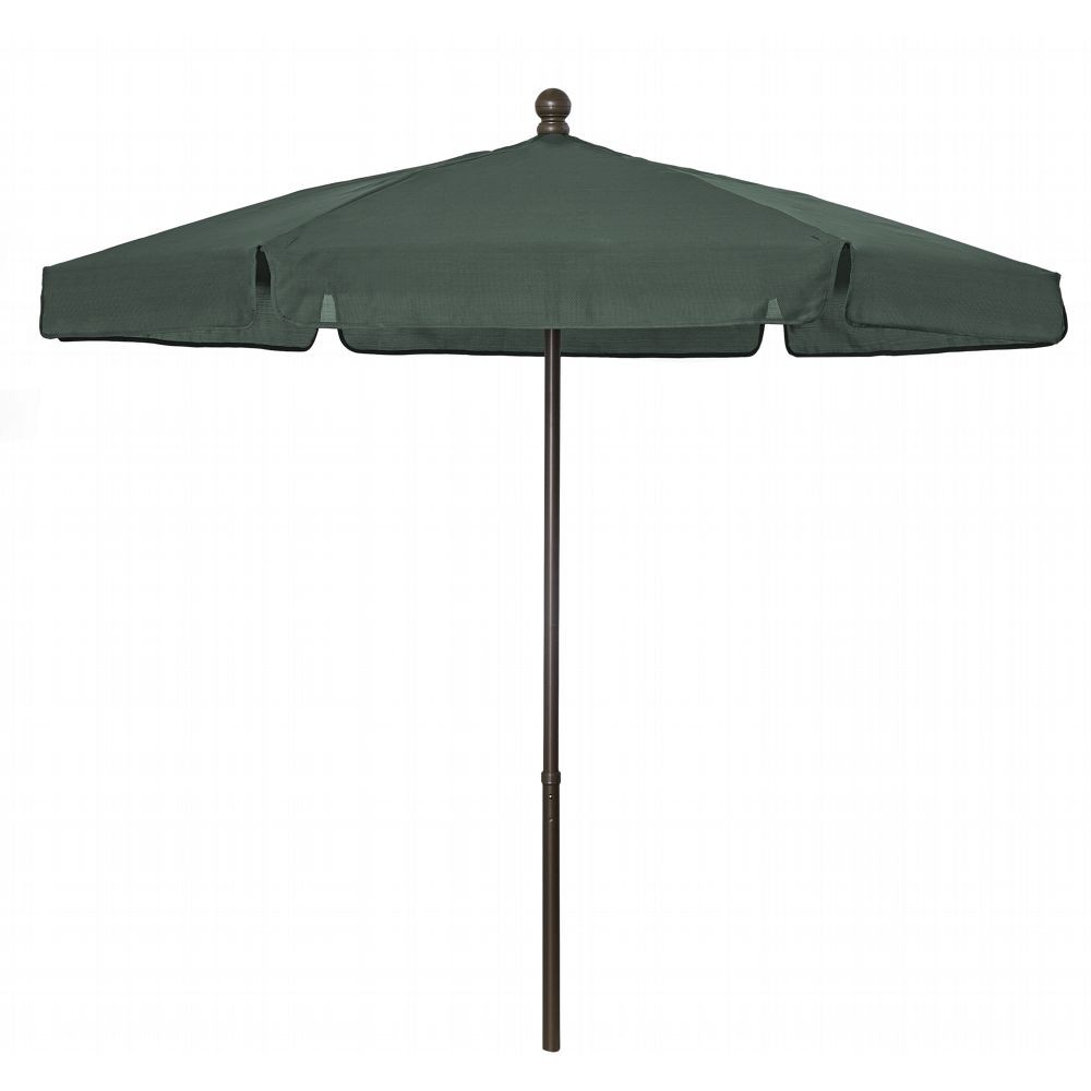 FiberBuilt 7.5ft Hexagon Forest Green Garden Umbrella with Champagne ...