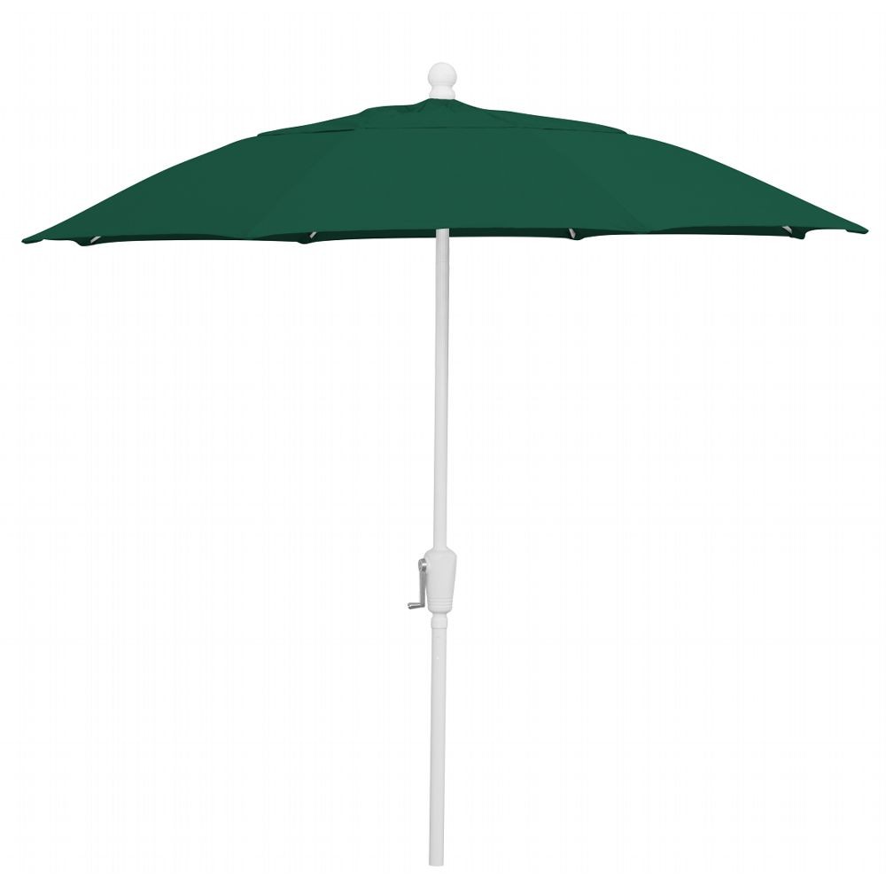 FiberBuilt 9ft Octagon Forest Green Patio Umbrella with White Frame ...
