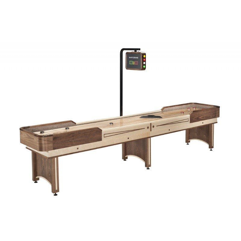Napa Deluxe 12 Feet Shuffleboard with Overhead Electronic Scoring ...